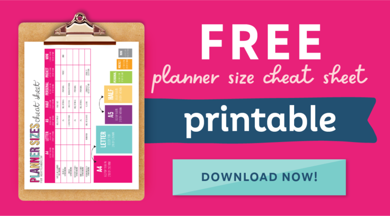 Planner Sizes: The Ultimate Guide - Get Organized HQ