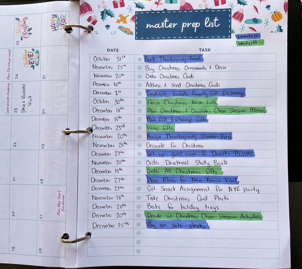 Stress Free Holidays Using Holiday Planner - Get Organized HQ