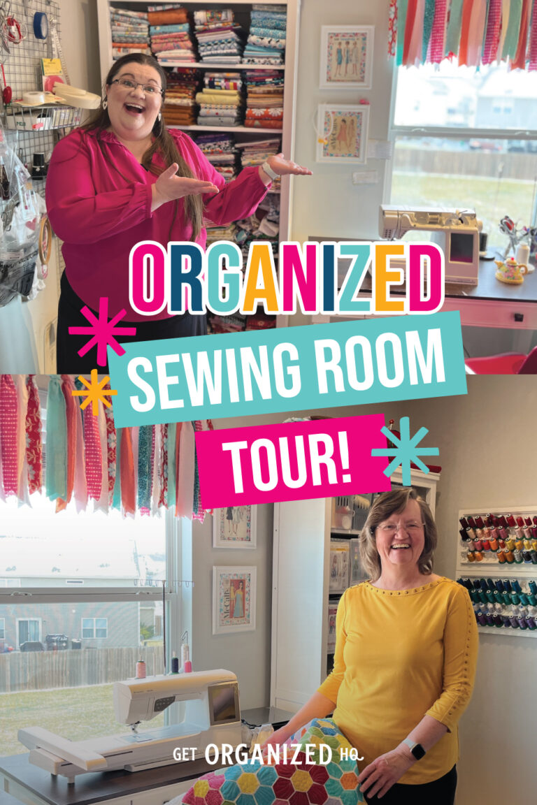 Organized Sewing and Crafting Room Tour - Get Organized HQ