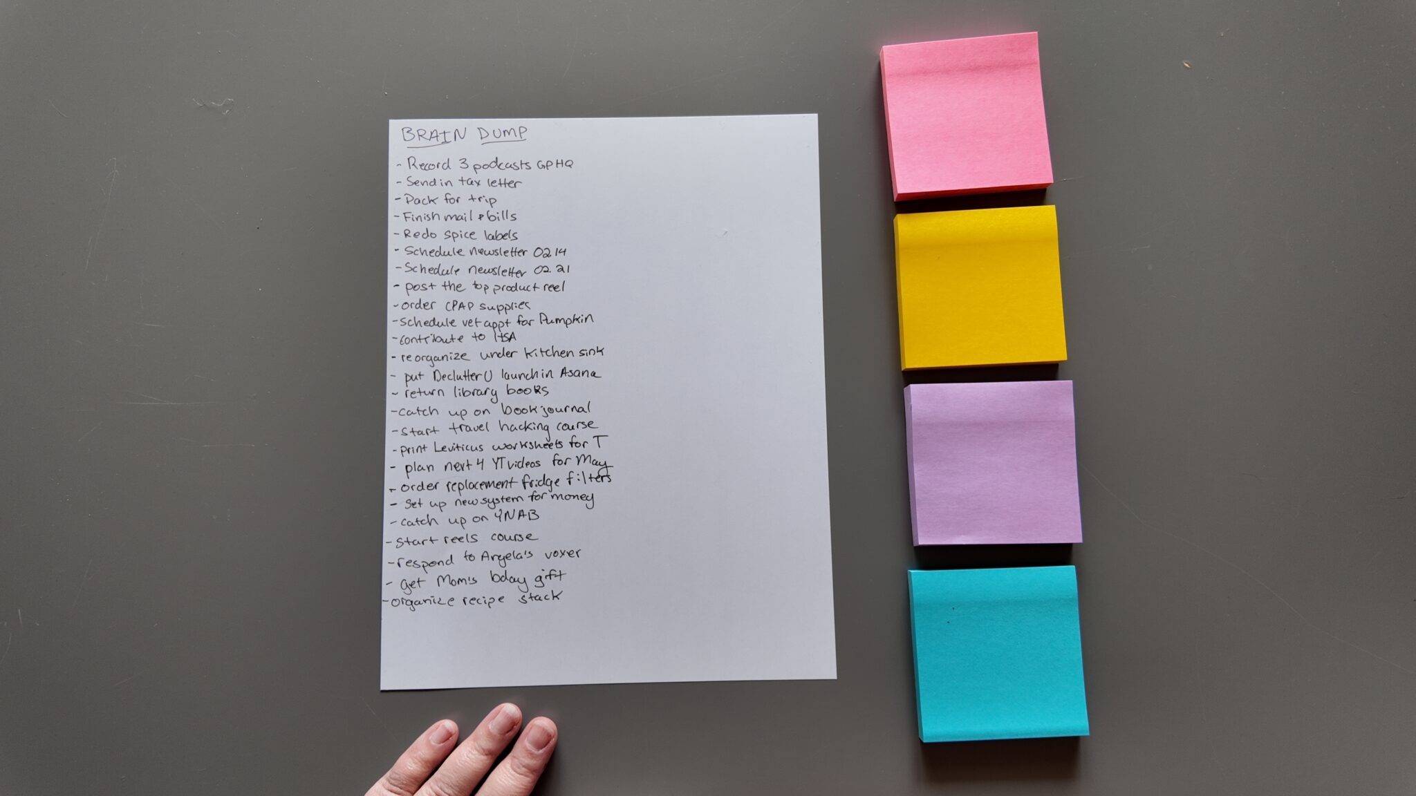 Why Sticky Notes Work BETTER Than To-Do Lists - Get Organized HQ